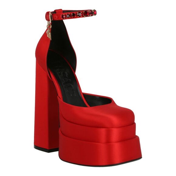 Versace | Shoes | Versace Medusa Aevitas Platform Pumps Red Womens ...